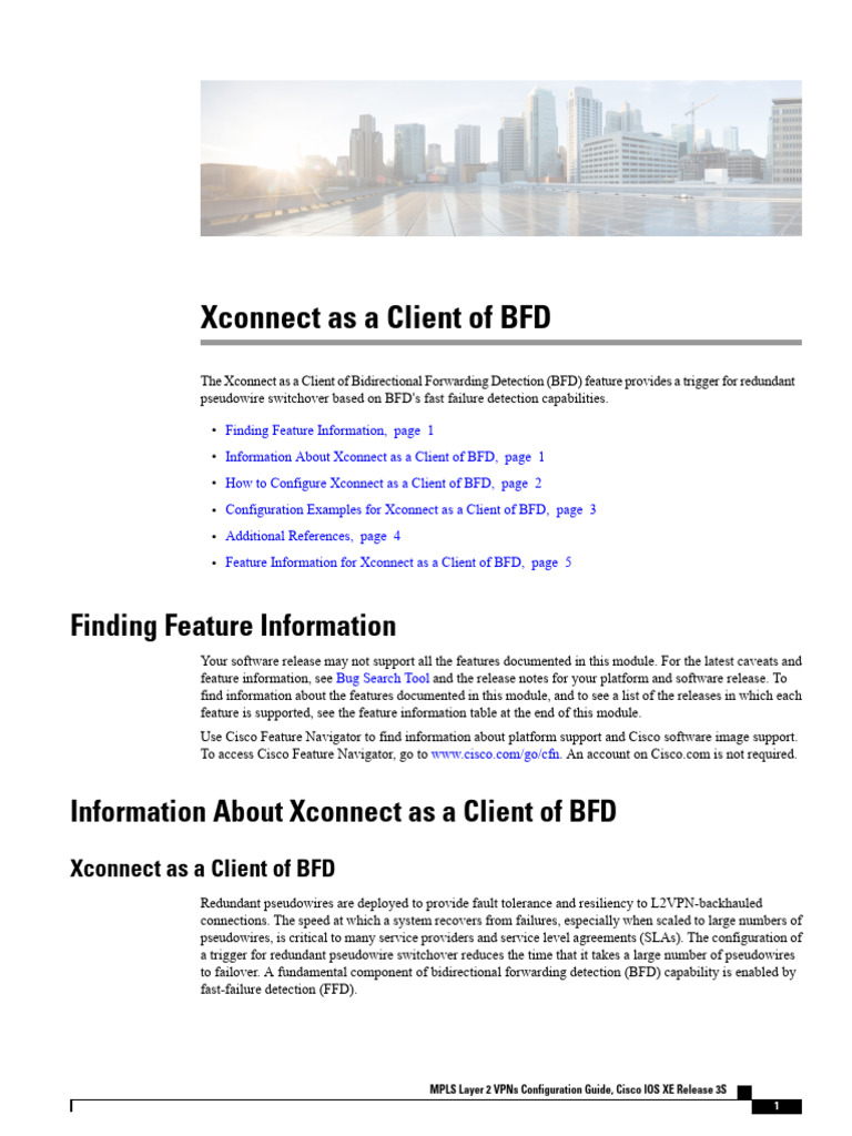 wan-l2vpn-xcon-bfd | PDF | Networking | Multiprotocol Label Switching