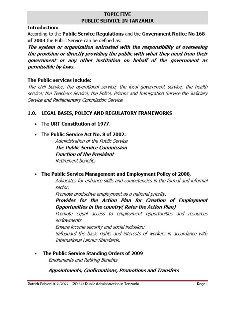 PO 322 TOPIC 5 | PDF | Recruitment | Employment