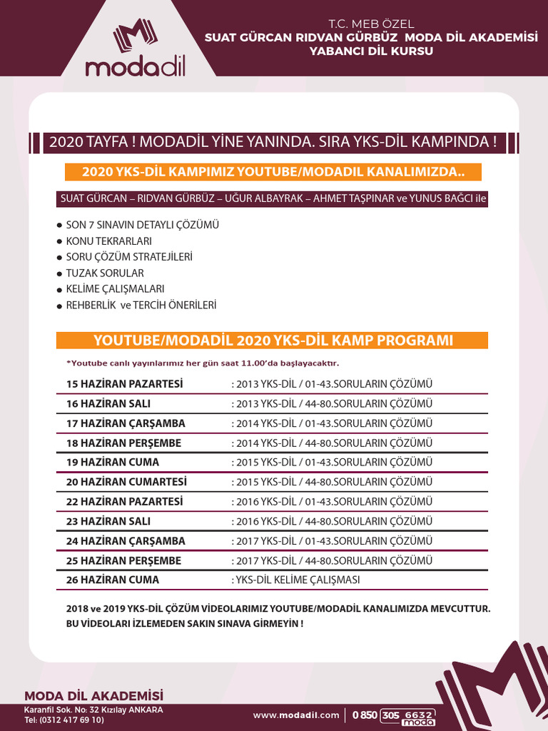 Yksdil Kamp 2020 Program | PDF