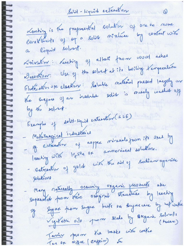 Solid Liquid Extraction | PDF