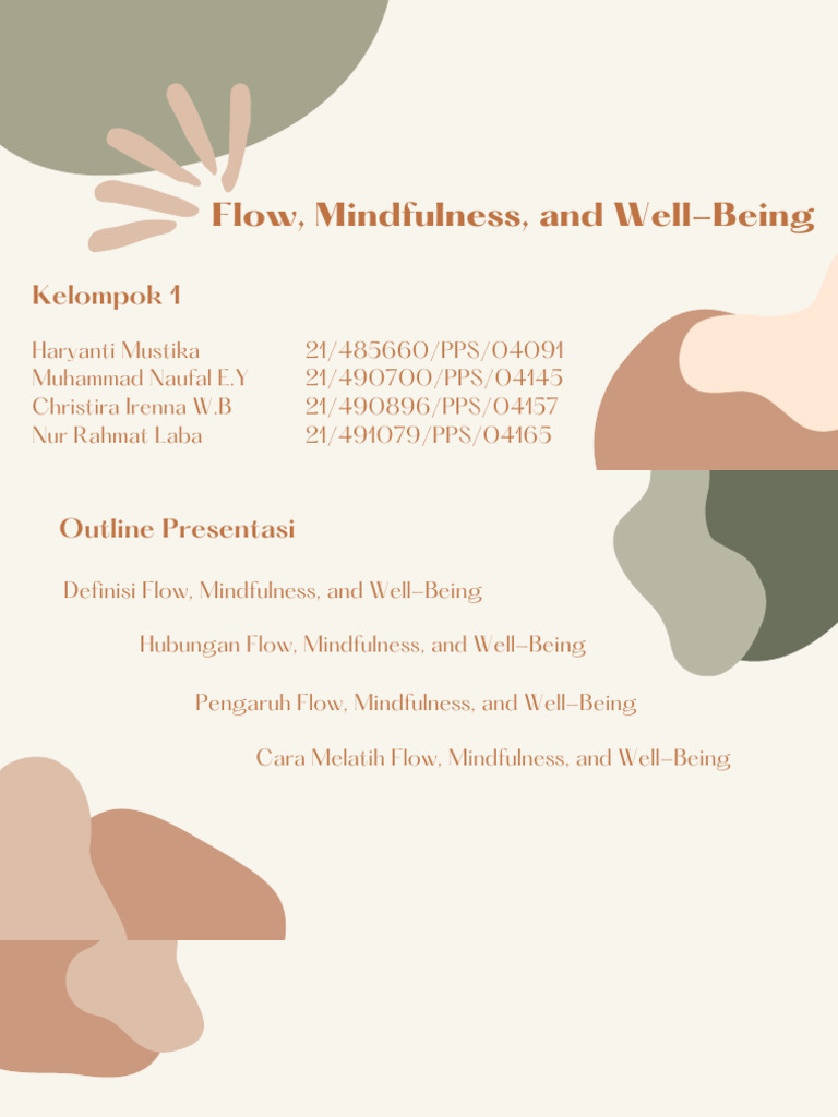 3 Kel1 - Flow, Mindfulness, and Well-Being | PDF