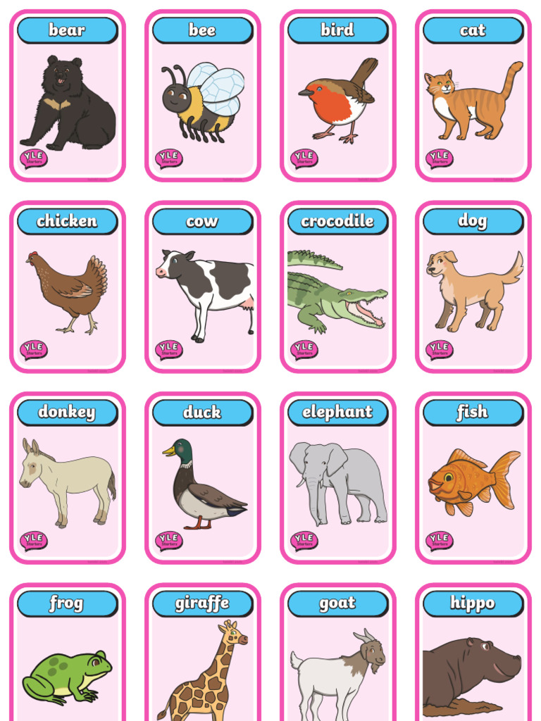 T 1715722879 Esl Yle Starters Exam Flashcards Kids Pre A1 - Ver - 2 ...