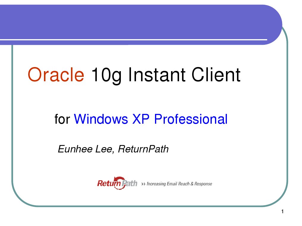 Configuring and Using Oracle Instant Client for Windows XP: A Step-by ...