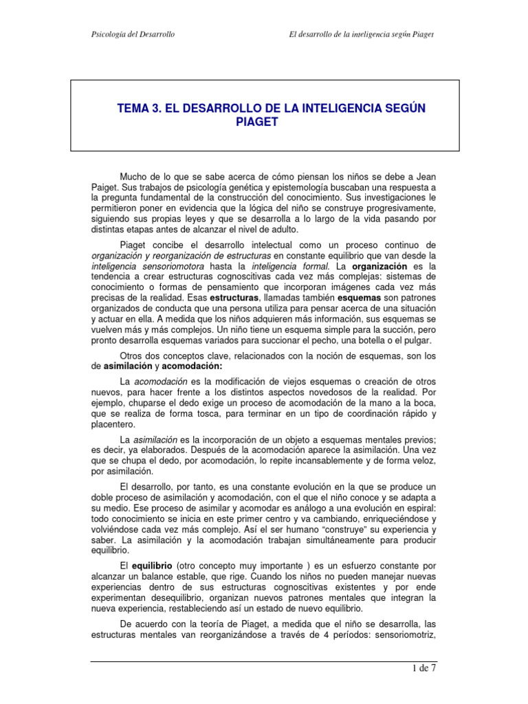 El_desarrollo_de_la_inteligencia_seg_n_Piaget | PDF | Pensamiento ...
