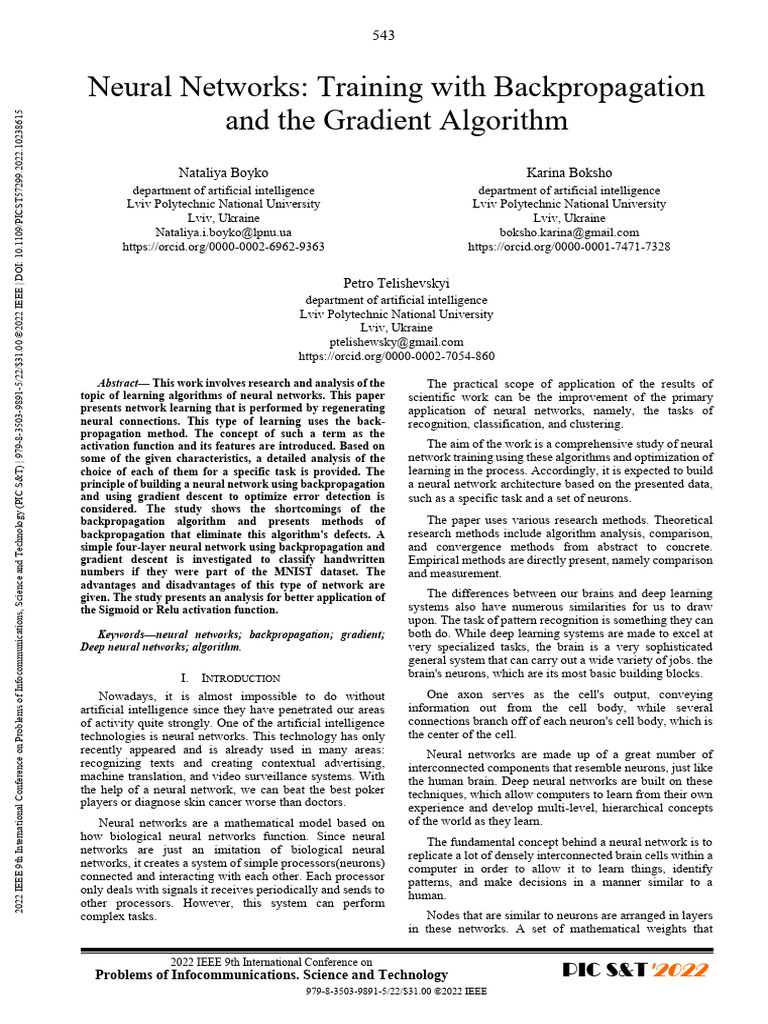 Neural_Networks_Training_with_Backpropagation_and_the_Gradient_Algorithm | PDF | Deep Learning ...