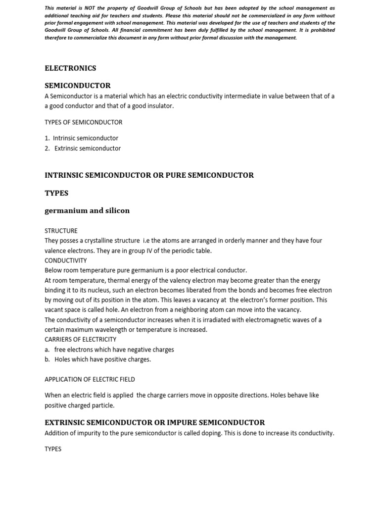 Third Term ss3 Physics | PDF | Semiconductors | P–N Junction