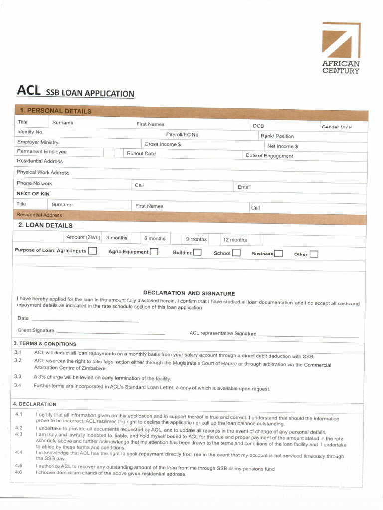 SSB Loan Application | PDF