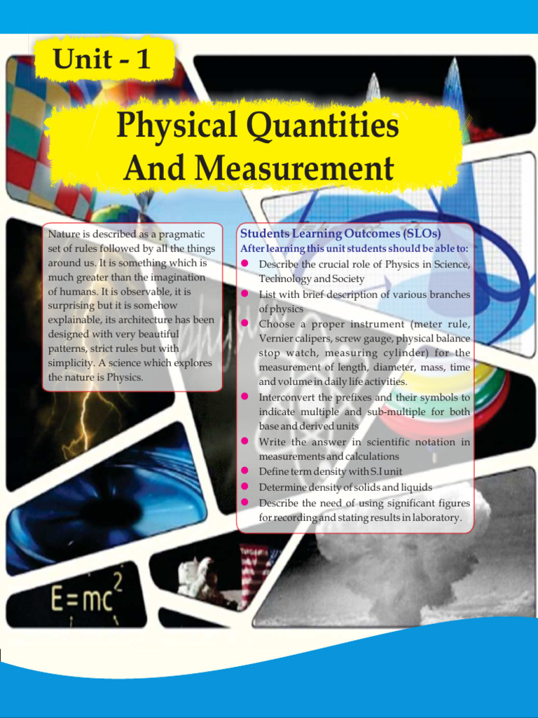 Physics 9th Class Chapter 1 Sindh Board English Medium | PDF | Physics ...