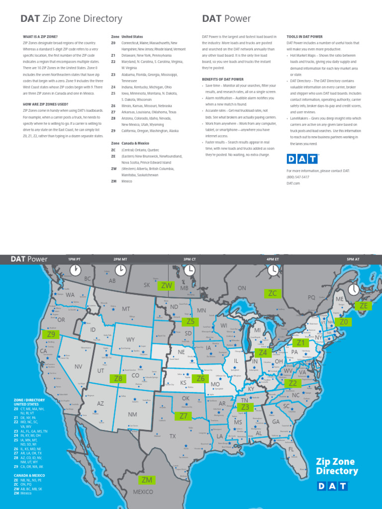 Dat Zip Zone Directory | PDF