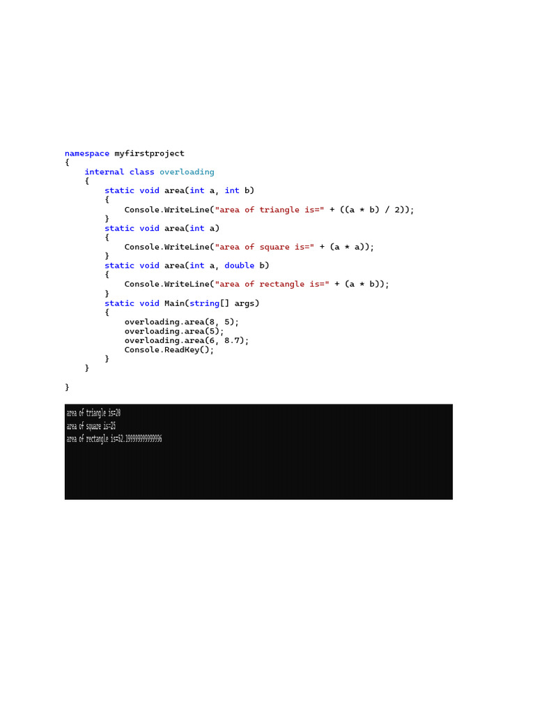 Lab - Sheet - 4 - Method Overloading N Inheritance | PDF | C Sharp (Programming Language ...