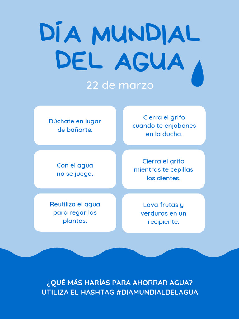 Poster Día Mundial Del Agua 22 Marzo Planeta | PDF