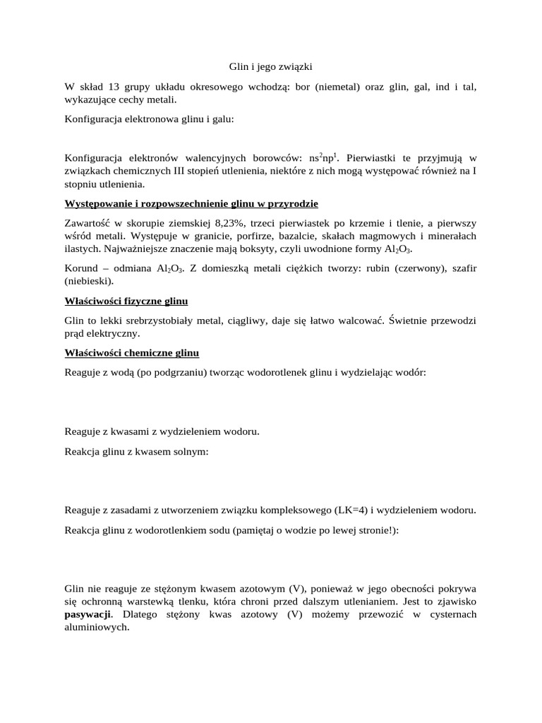 Glin I Jego Związki | PDF