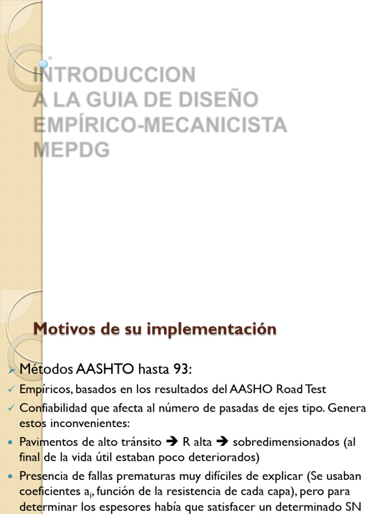 Guía MEPDG: Diseño de Pavimentos | PDF | Ingeniería de confiabilidad ...