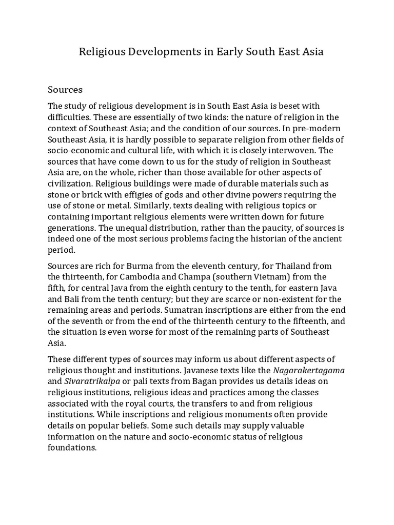 Early Religious Trends in Southeast Asia | PDF | Vishnu | Shiva