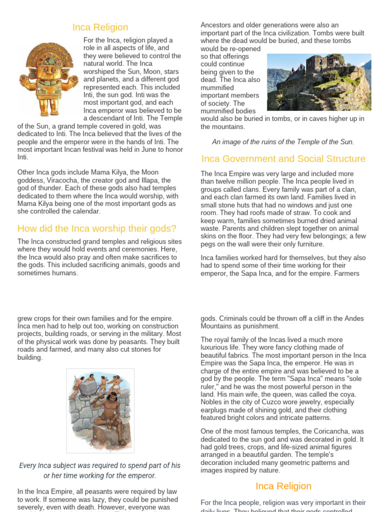 Inca Religion | PDF | Inca Empire