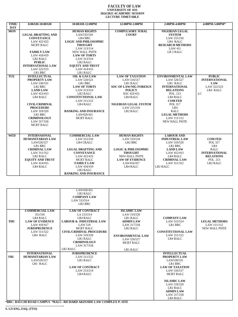 Final 8-5 Lecture Time Table October 17 2024-2025 Session-1 | PDF | Social Ethics | Justice
