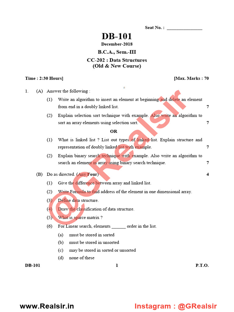 (CC-202) (Data Structures ) | PDF | Queue (Abstract Data Type) | Mathematical Relations