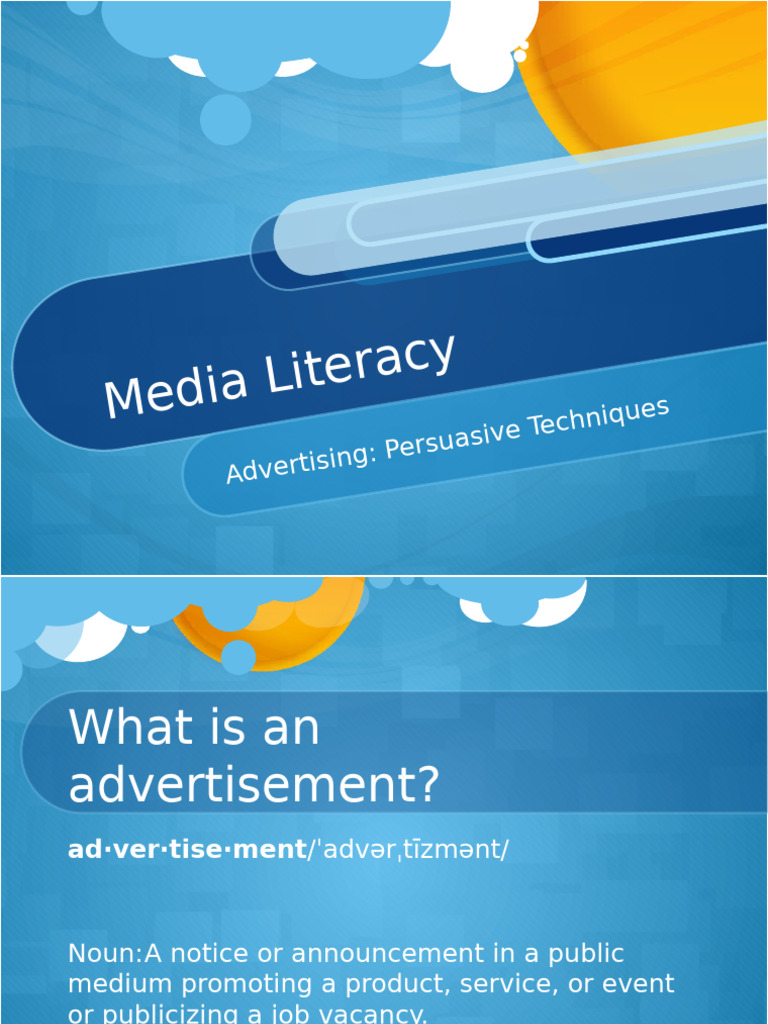 Media Literacy - Advertising | PDF