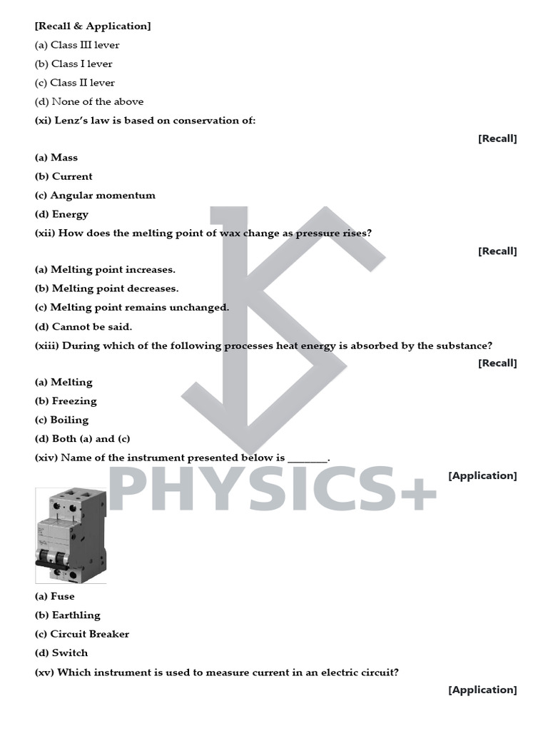 Isc Physics Otq 2025 V5 2 | PDF | Physical Quantities | Physical Phenomena