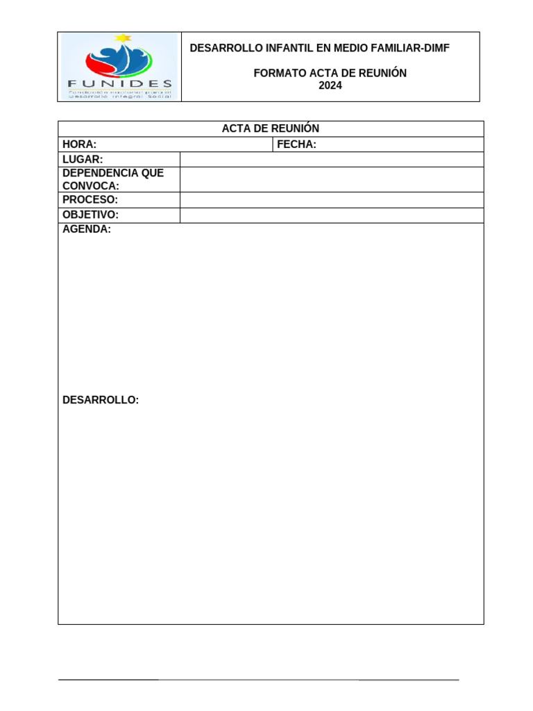 Formato de Actas Dimf 2024 | PDF