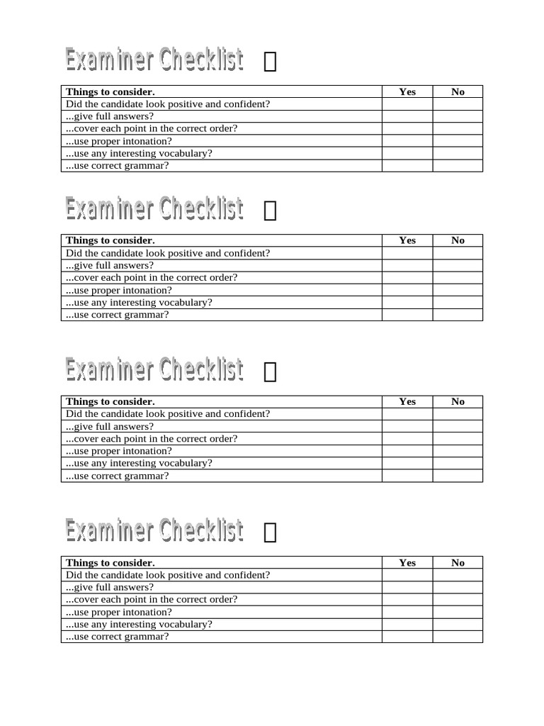 Candidate Interview Evaluation Checklist | PDF