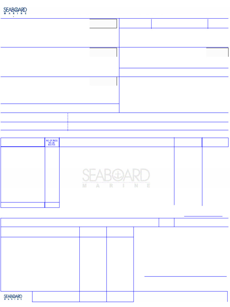 MODELO BL SEABOARD | PDF | Cargo | Bill Of Lading