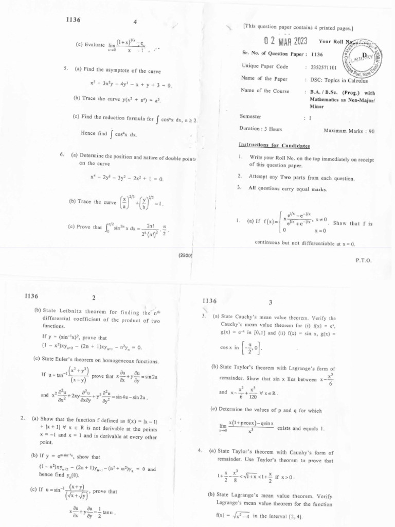 Topics in Calculus | PDF