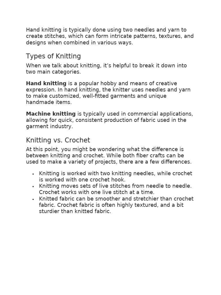 Knitting | PDF