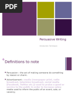 AFOREST Persuasive Techniques Guide | PDF | Mnemonic | Question