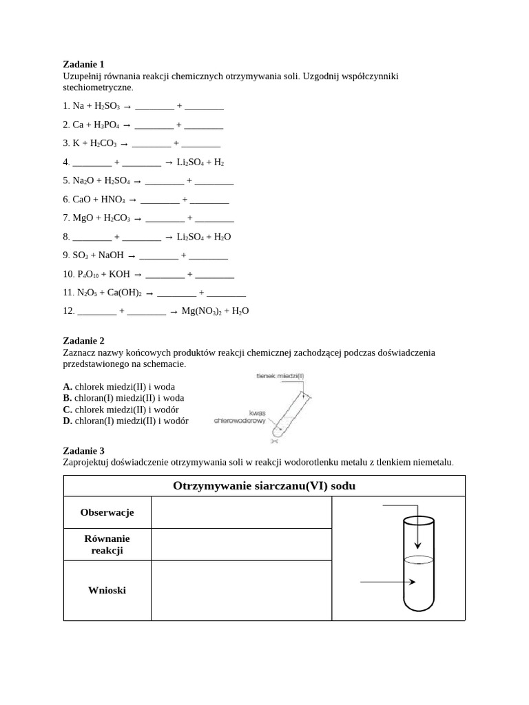 Otrzymywanie Soli | PDF