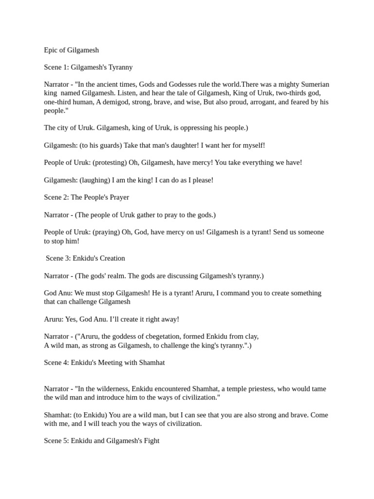 Epic-of-Gilgamesh | PDF | Epic Of Gilgamesh