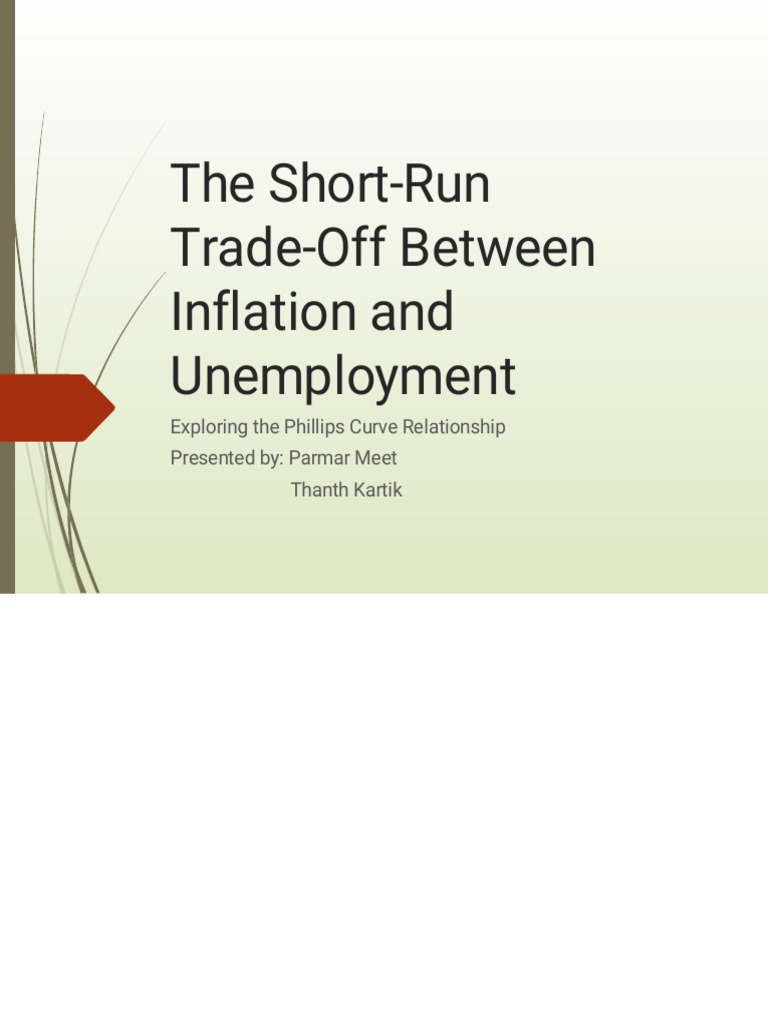 The short run trade off between inflation and unemployment. by K. D ...