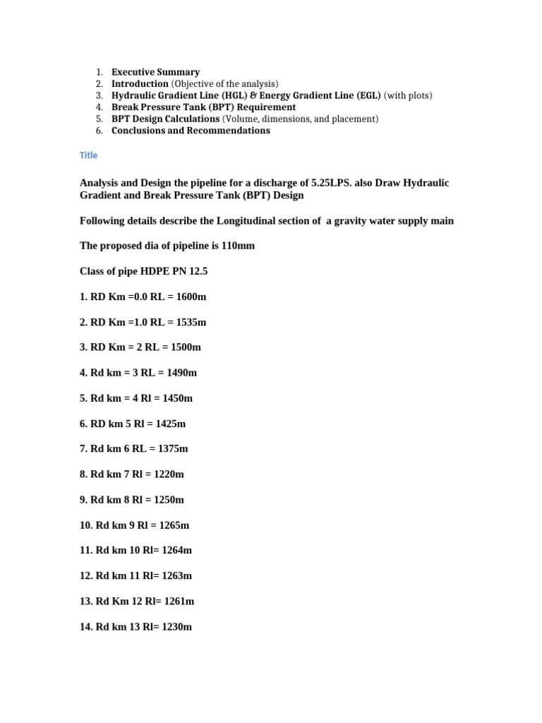 HGL_EGL_Revised_Analysis | PDF | Mechanical Engineering | Chemical Engineering