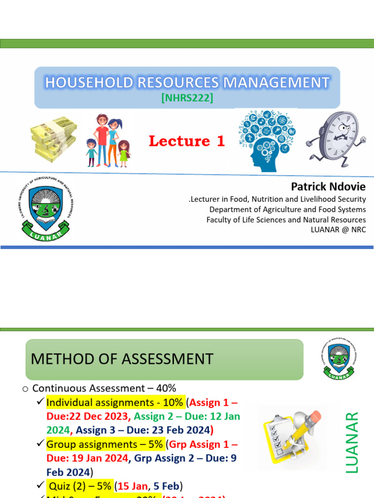 Household Resources Management Overview | PDF | Ageing | Old Age