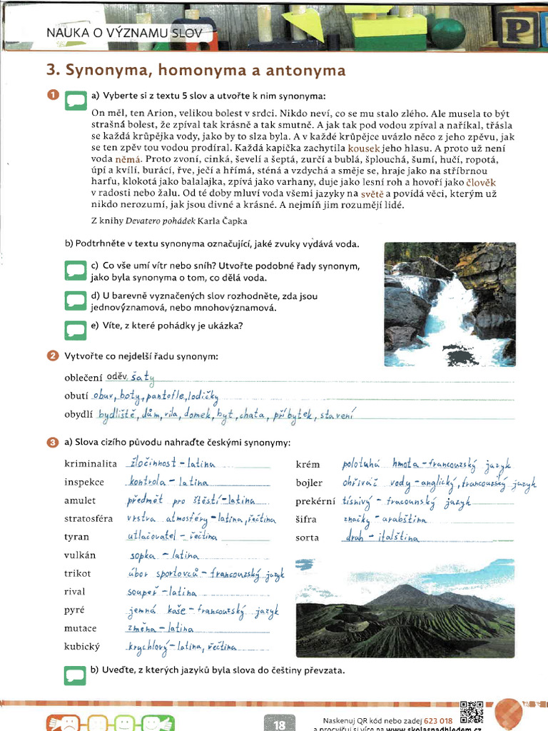 Cestina-Pracovni Sesit, Str. 18 A 19 | PDF