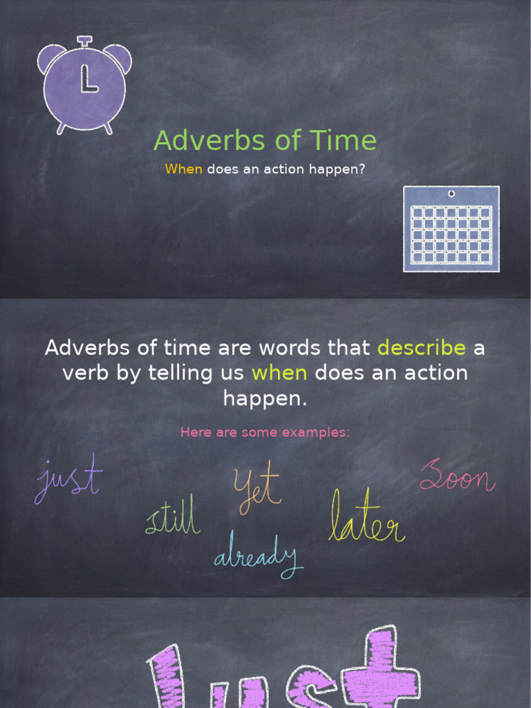 Adverbs of Time PPP | PDF