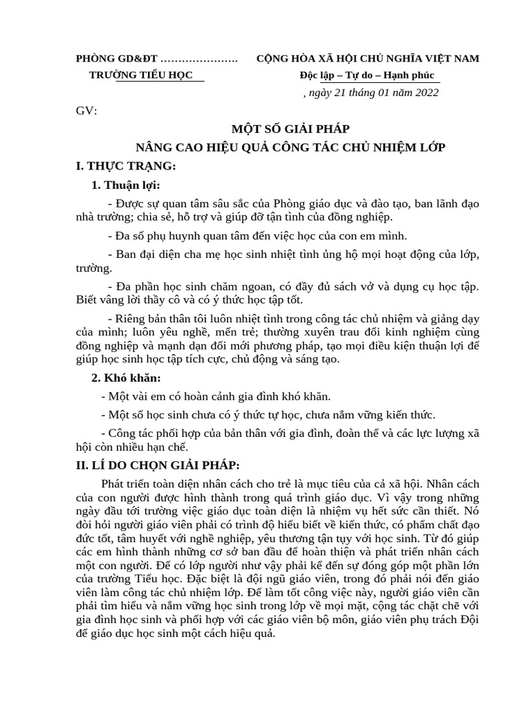 Biện pháp thi GVCN | PDF