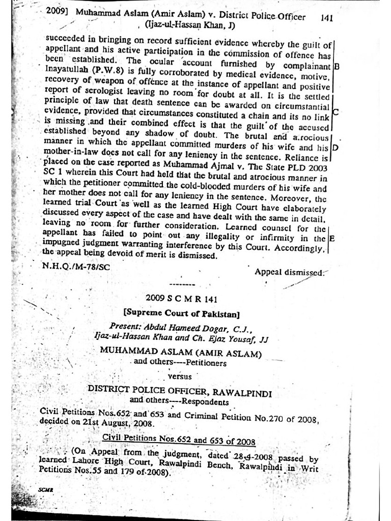 2009 SCMR 141 actions taken in bad faith | PDF