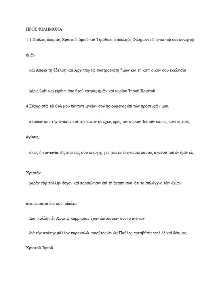 Carta de Pablo a Filemón sobre Onésimo | PDF | Creencia y doctrina ...