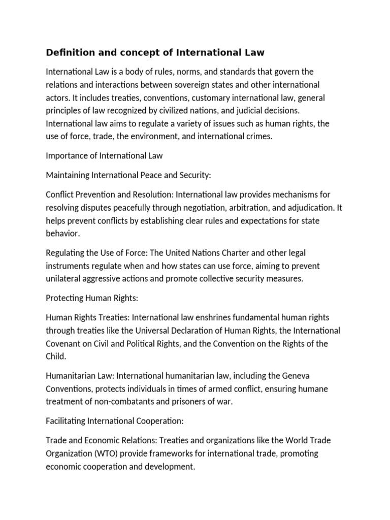 International Law 1 - WPS Office | PDF | International Law | Treaty