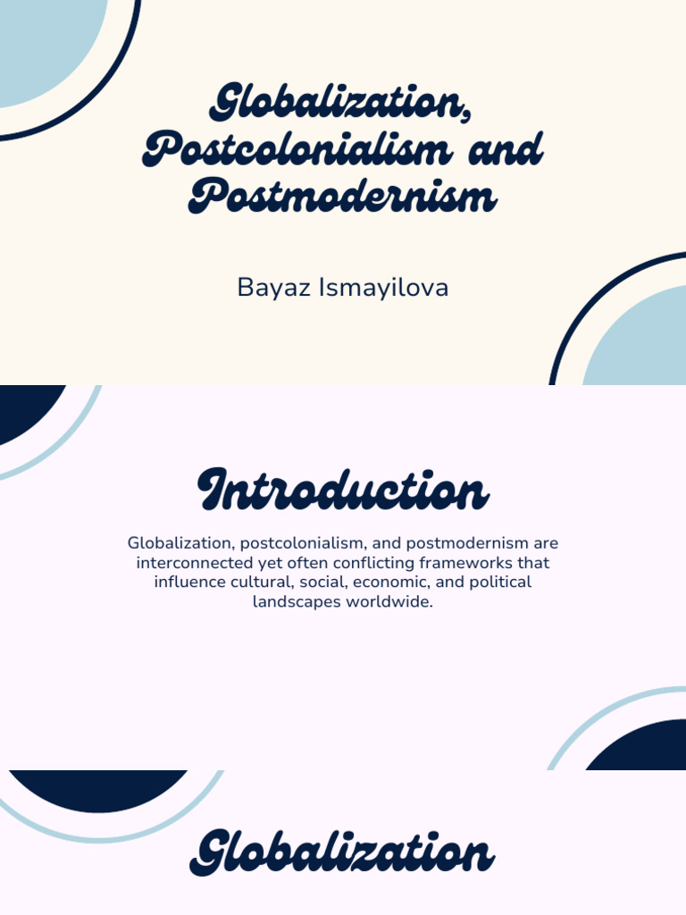 Globalization, Postcolonialism and Postmodernism | PDF | Postcolonialism | Globalization
