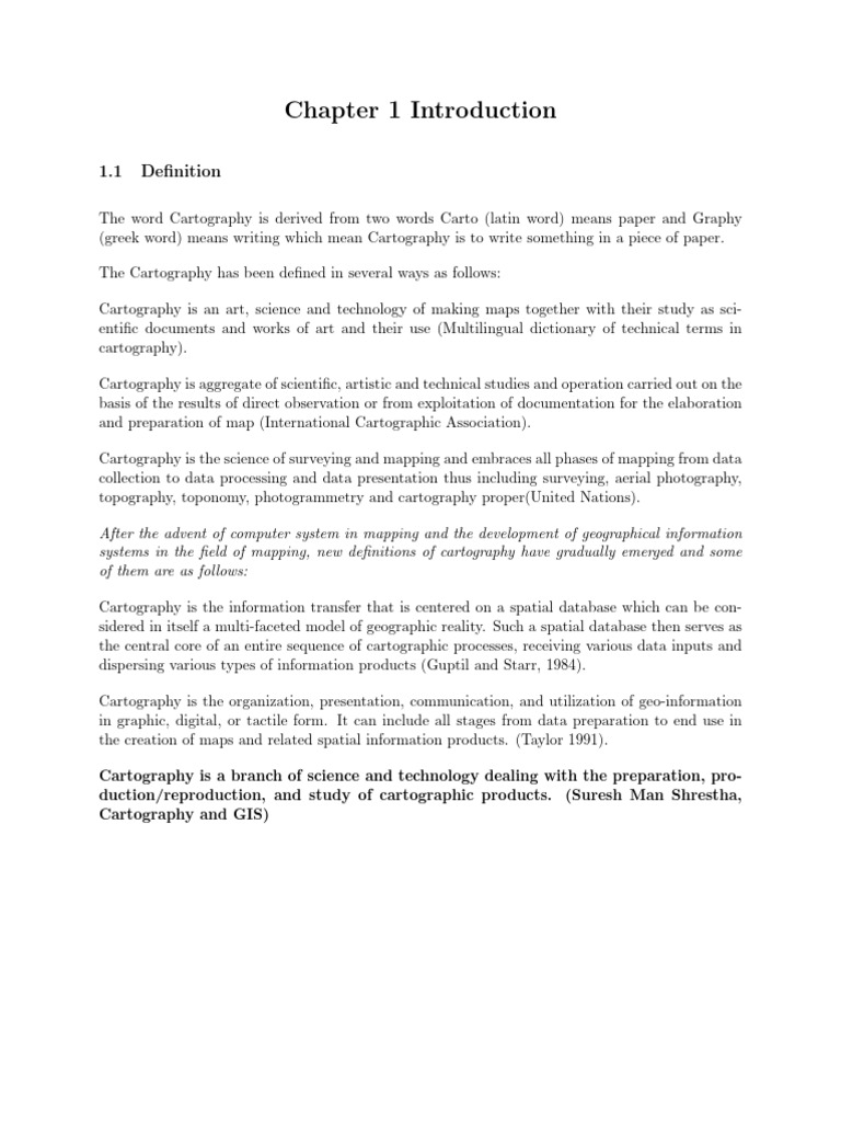 Cartography Introduction (Unit 1) | PDF | Cartography | Geographic Information System