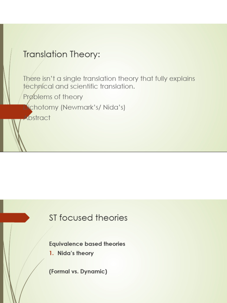 Translation Theories in Technical Contexts | PDF | Translations | Theory