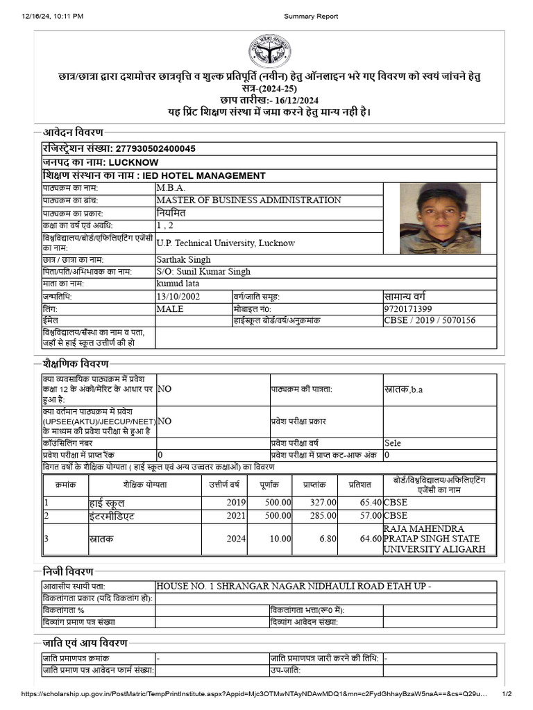 Summary Report Ss | PDF