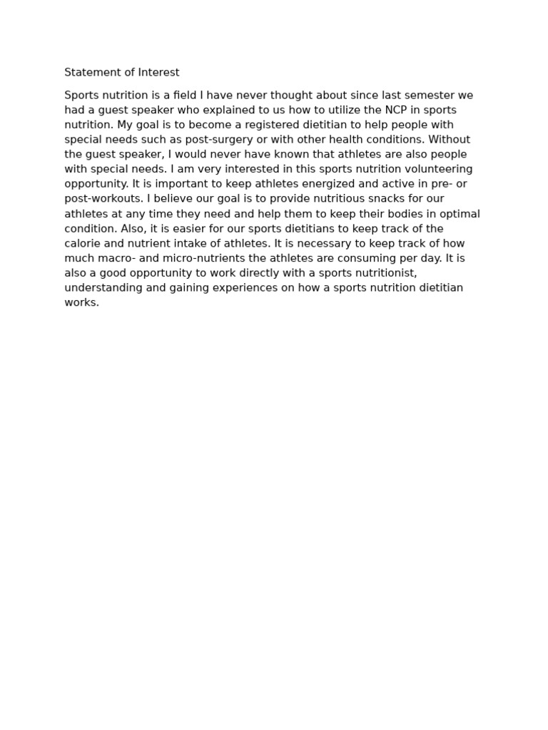 Statement of Interest | PDF