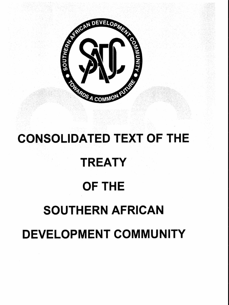 Consolidated_Text_of_the_SADC_Treaty_-_scanned_21_October_2015 | PDF