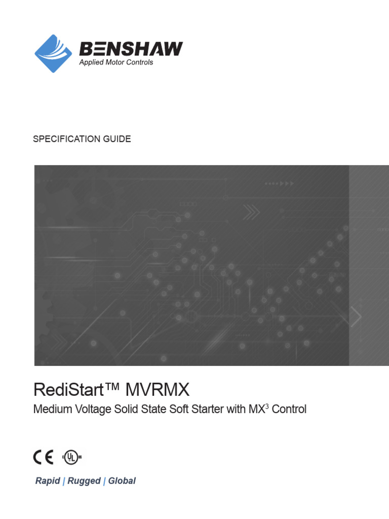 01 02 Benshaw Specification Guide MVRMX | PDF | Fuse (Electrical) | Relay