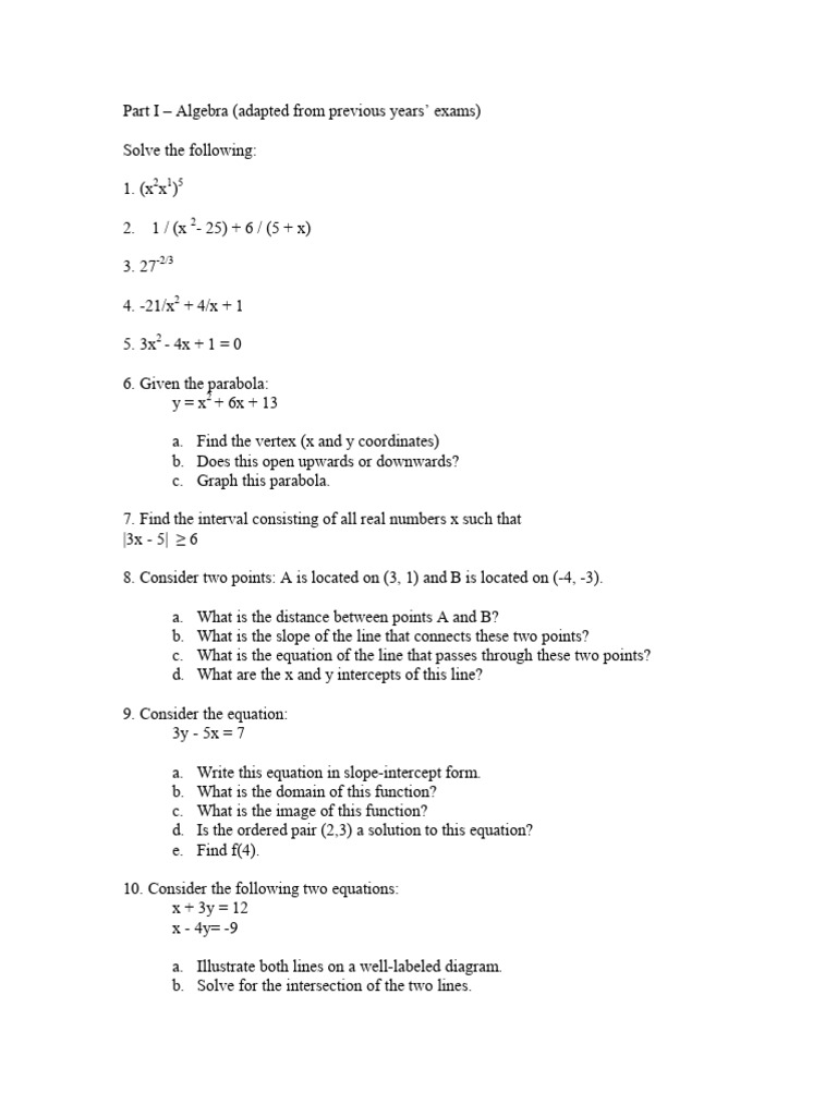 Algebra 1 | PDF