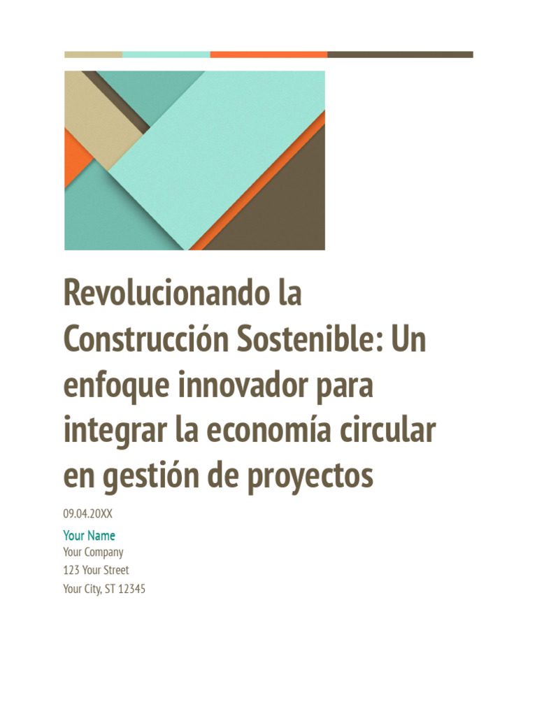 Project Proposal | PDF | Sustentabilidad | Residuos