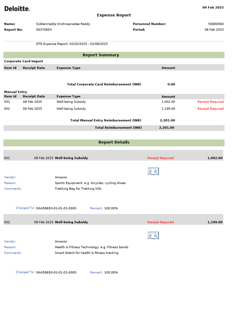 Expense Report 56370654 | PDF
